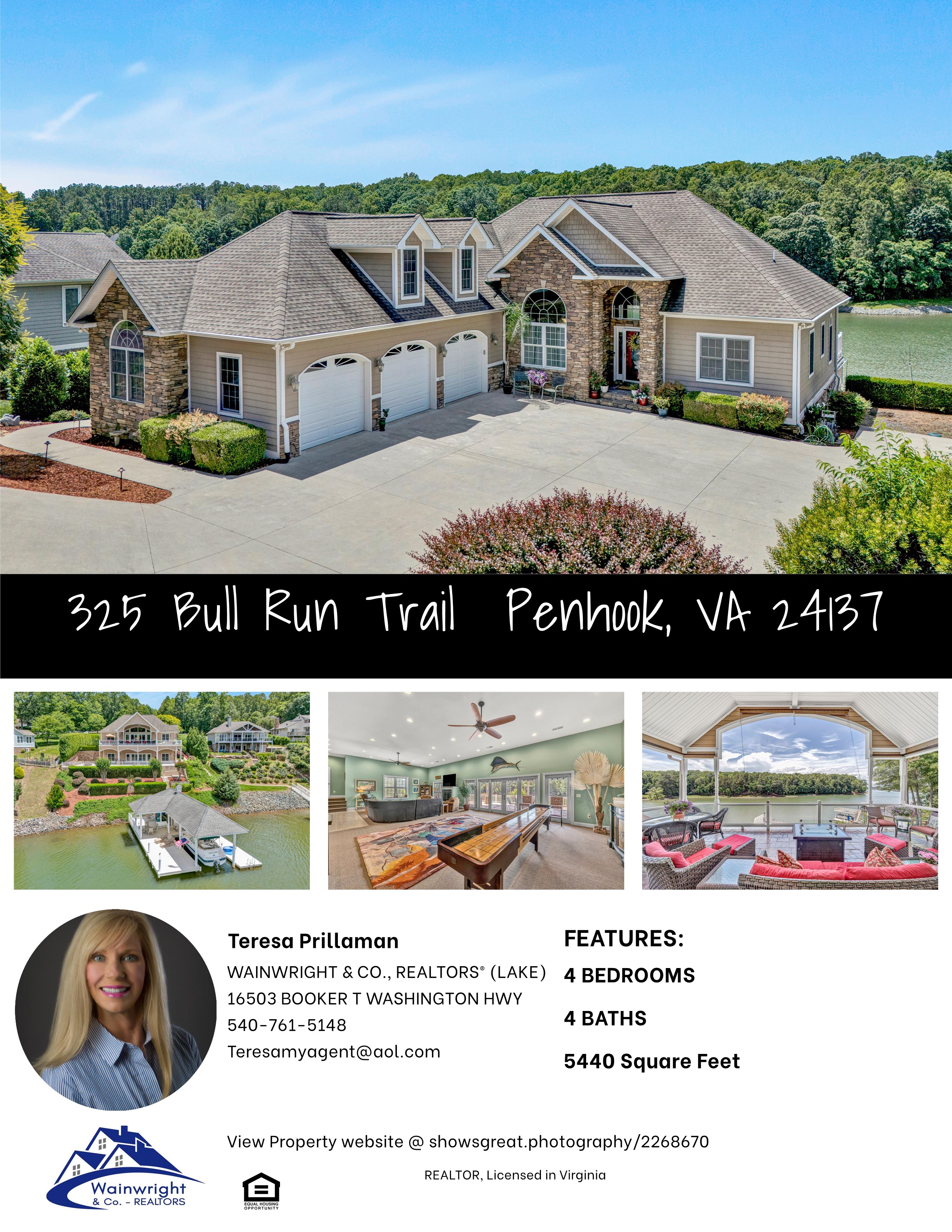 325 Bull Run Trail, Penhook, VA 24137